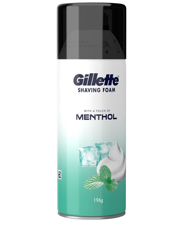Gillette Pre Shave Foam - Classic Menthol, 196 g – Panchamrutha