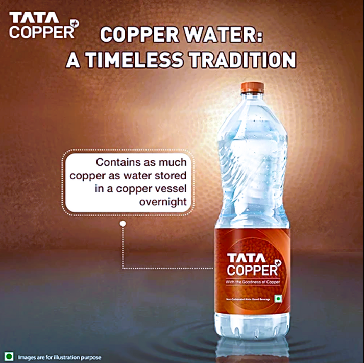 Tata Copper+ Water With Goodness Of Copper, 500 ml Bottle – Panchamrutha